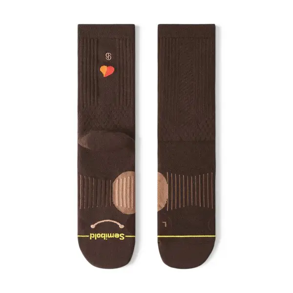 SEMIBOLD Training Running Crew Socks Heart