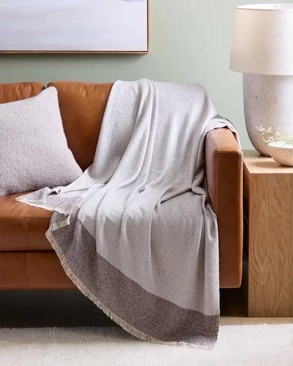Quince Silk Cashmere Striped Boucle Throw