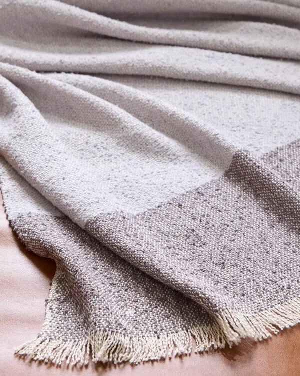 Quince Silk Cashmere Striped Boucle Throw