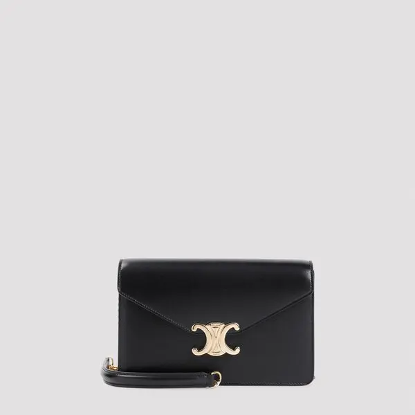 Celine Margo Wallet On Chain Mini Calfskin Shoulder Bag - Black
