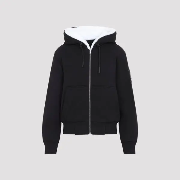 Moose Knuckles Bunny Classic Cotton Jacket With Faux Fur Trim - Black