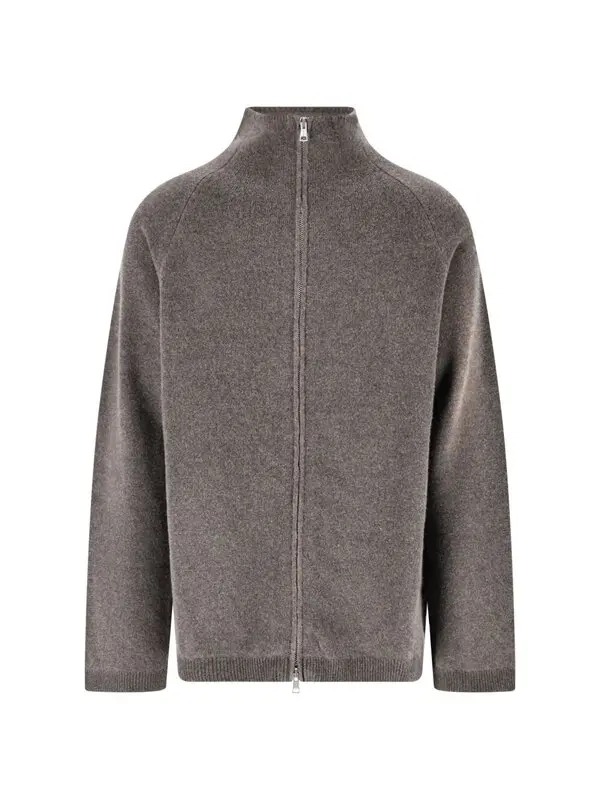 Our Legacy Zip-up High Neck Sweater Jacket - Brown