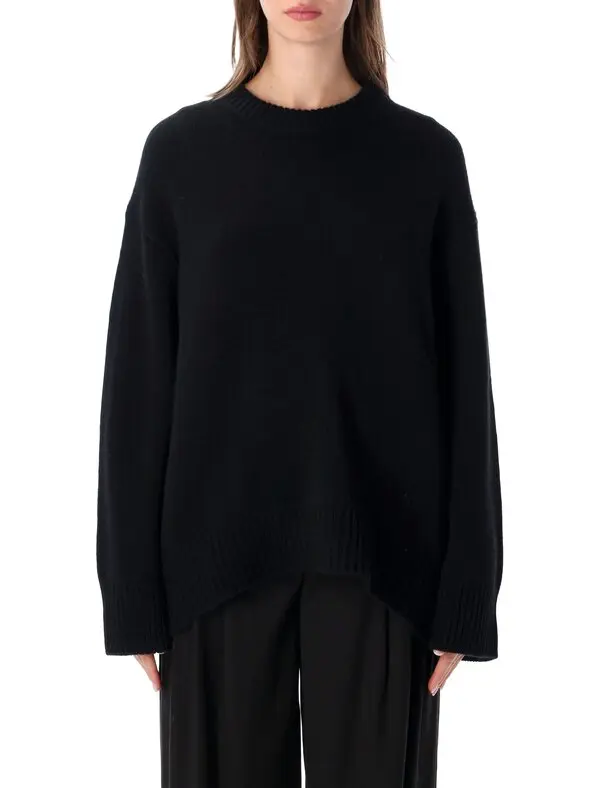 LISA YANG Oversized Cashmere Crewneck Sweater - Nero