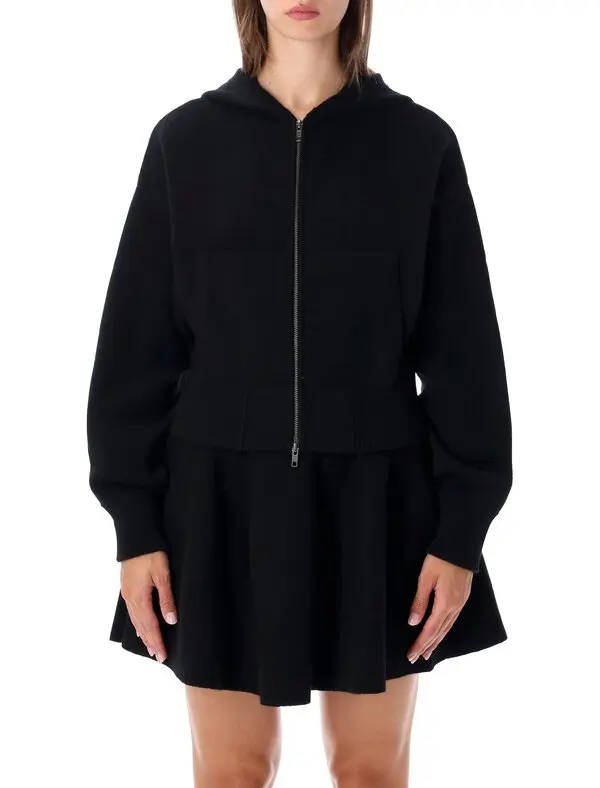 LISA YANG Cashmere Zip-front Hooded Sweater - Nero