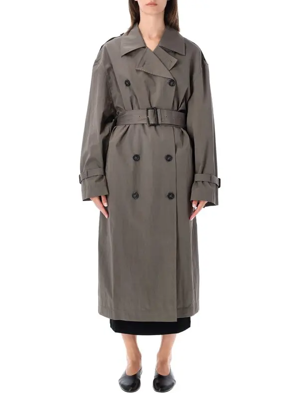 TOTEME Garment-washed Cotton Crisp Summer Trench With Detachable Belt - Beige