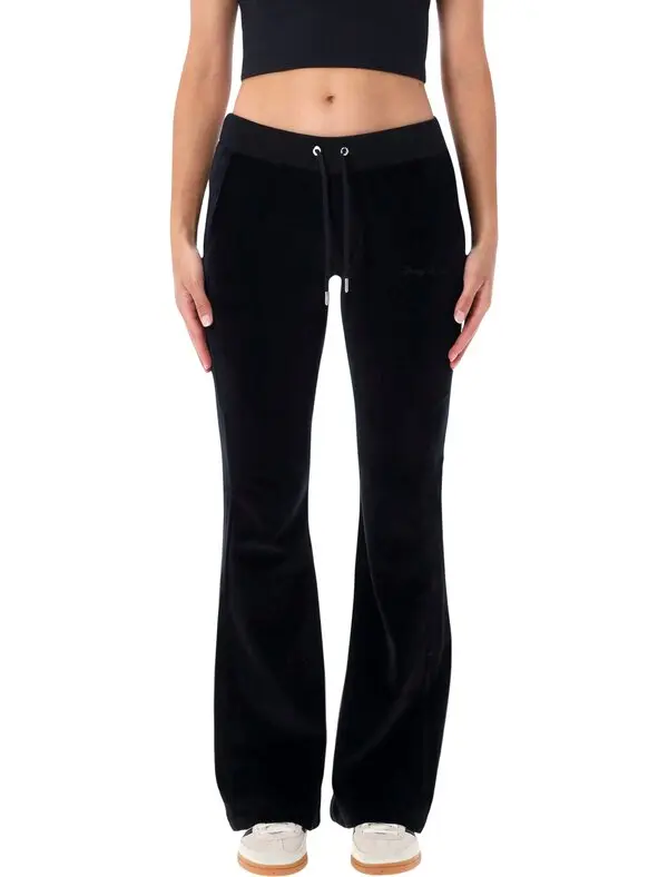 Sporty & Rich Cotton Wide-leg Sweatpants - Black Crystal
