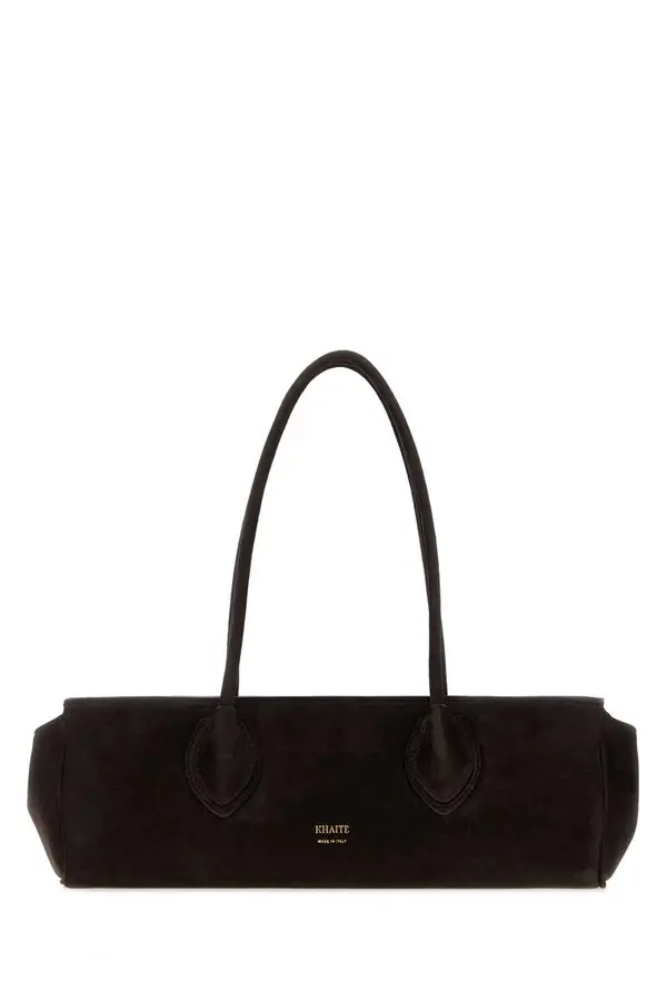 Khaite Donna Suede Shoulder Handbag, 30 Cm