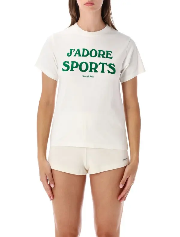 Sporty & Rich Graphic Cotton T-shirt - Verde