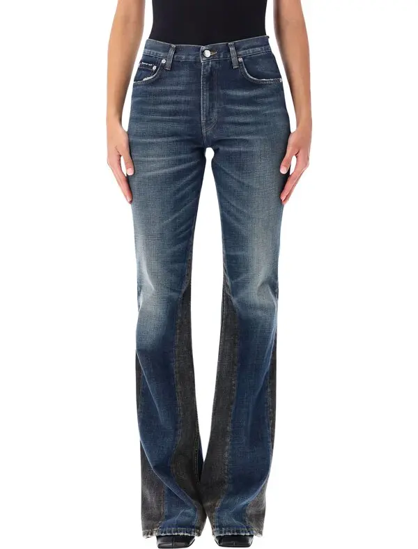 HAIKURE High-waisted Wide-leg Jeans - Hedwig Blue