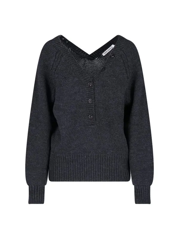 Our Legacy Button-front V-neck Cardigan - Grey