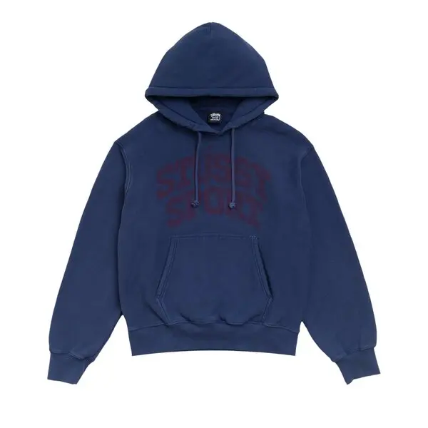 StÜssy Block Sport Hoodie Garment Dyed 'midnight - Blue
