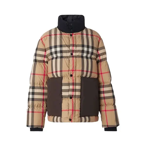 Burberry Vintage Check Puffer Jacket 'archive Beige