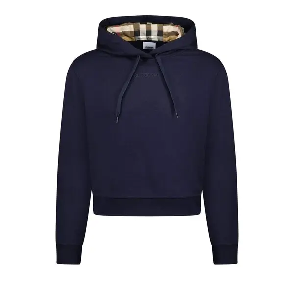 Burberry Talley Check Hoodie 'navy