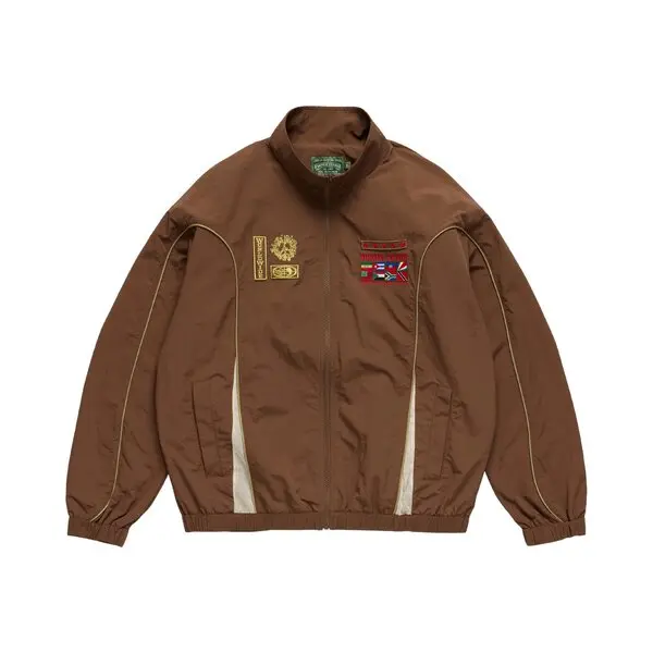 DENIM TEARS Diaspora Flag Track Jacket - Brown