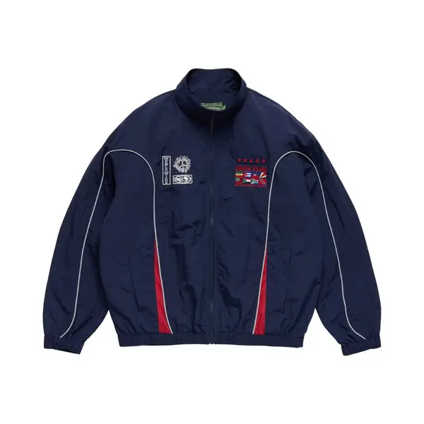 DENIM TEARS Diaspora Flag Track Jacket 'navy