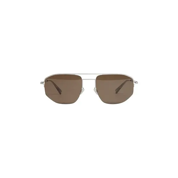 Mykita X Maison Margiela Mmcraft017 Sunglasses 'shiny /raw Green Solid - Silver