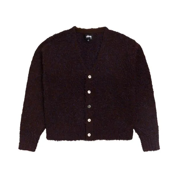 StÜssy Textured Cardigan 'navy - Brown