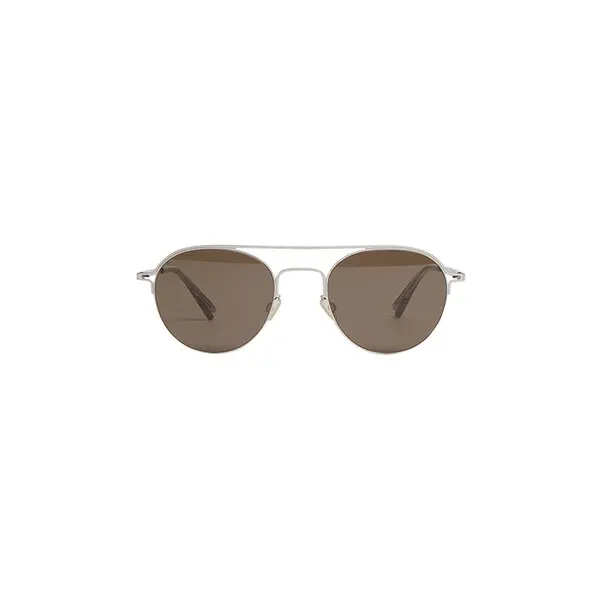 Mykita X Maison Margiela Mmcraft015 Sunglasses 'shiny /raw Green Solid - Silver