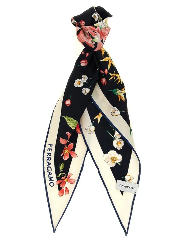 FERRAGAMO Primavera' Print Diamond Scarf