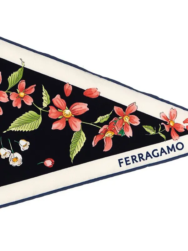 FERRAGAMO Primavera' Print Diamond Scarf