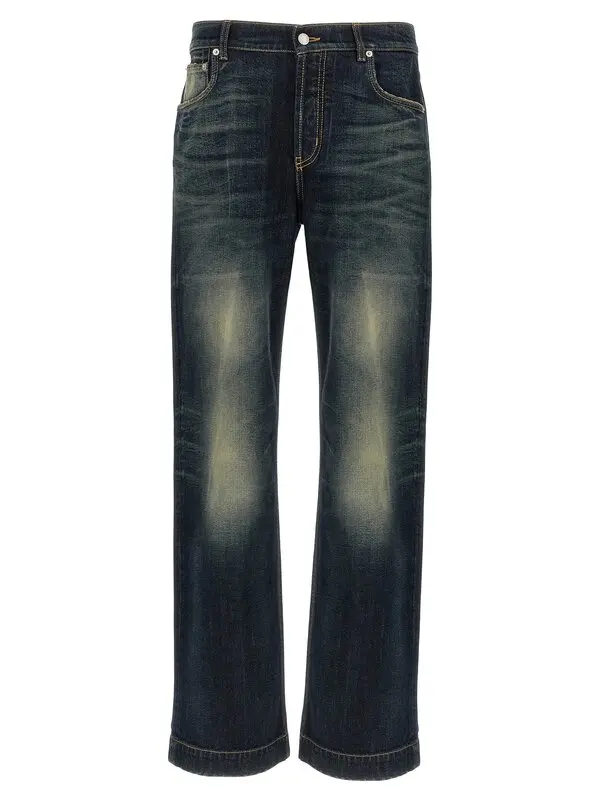 Alexander McQueen Wide Leg Jeans - Blue