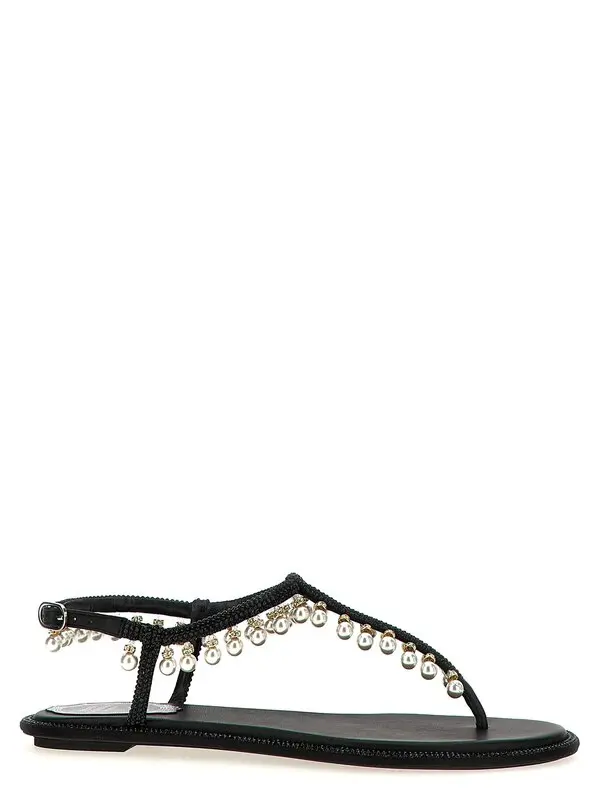 Rene Caovilla Diana' Sandals - Black