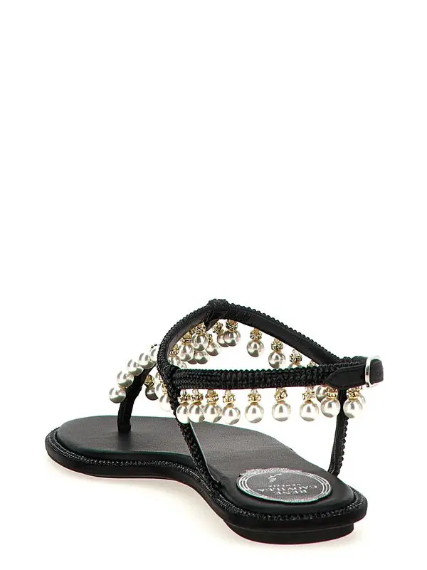 Rene Caovilla Diana' Sandals - Black