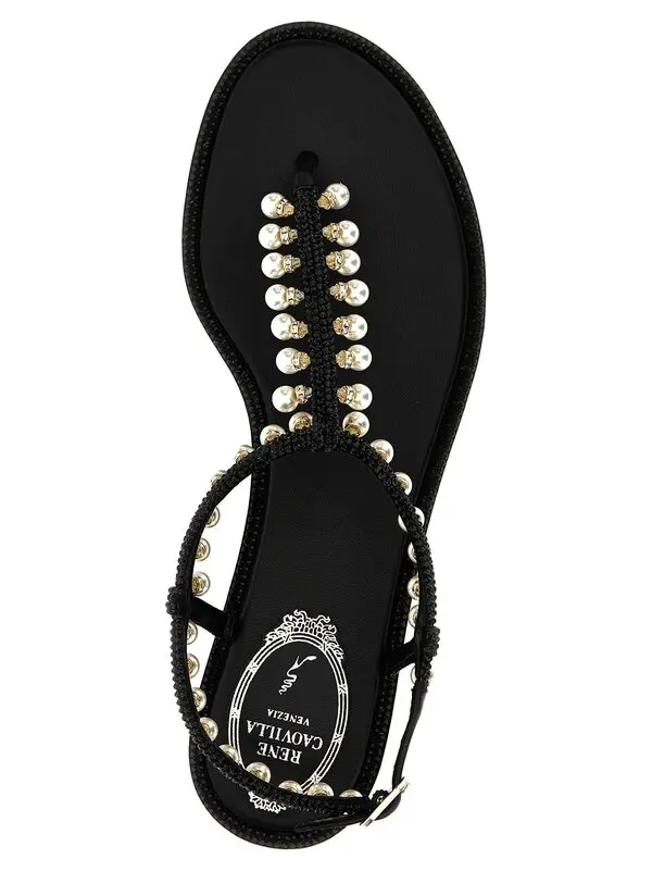 Rene Caovilla Diana' Sandals - Black