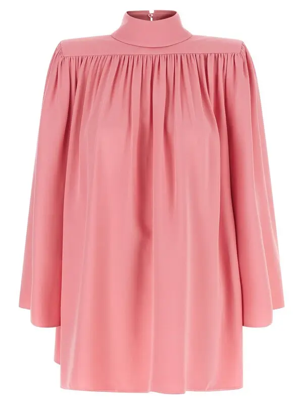 Valentino Garavani Cady Couture Pleated Shirt - Pink