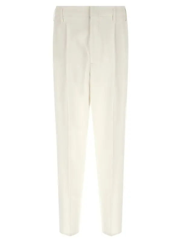 Brunello Cucinelli Cotton Trousers - White