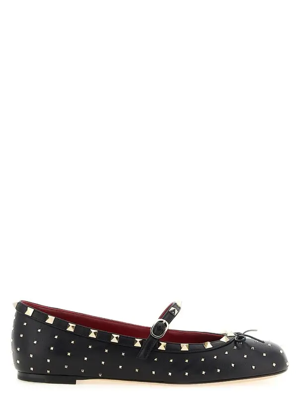 Valentino Garavani Rockstud' Ballet Flats - Black