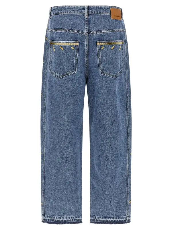 Isabel Marant Étoile Marant 'jorian' Jeans With Embroideries