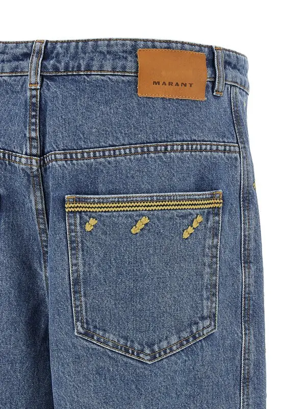 Isabel Marant Étoile Marant 'jorian' Jeans With Embroideries