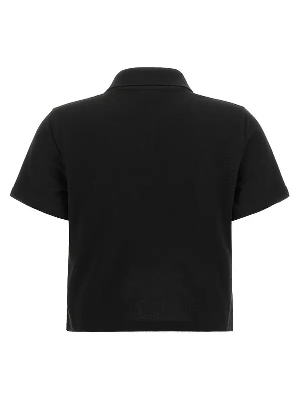 Saint Laurent Cassandre' Crop Polo Shirt