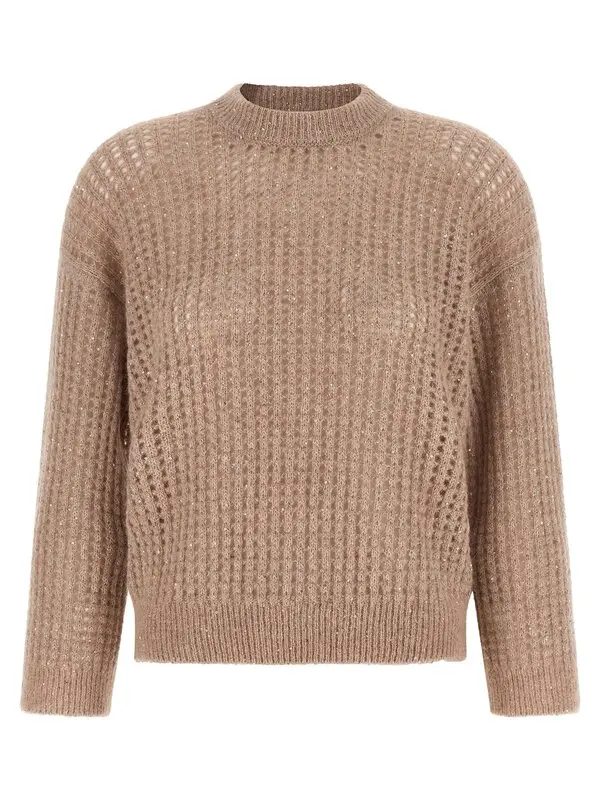 Peserico Micro Sequin Sweater - Cream