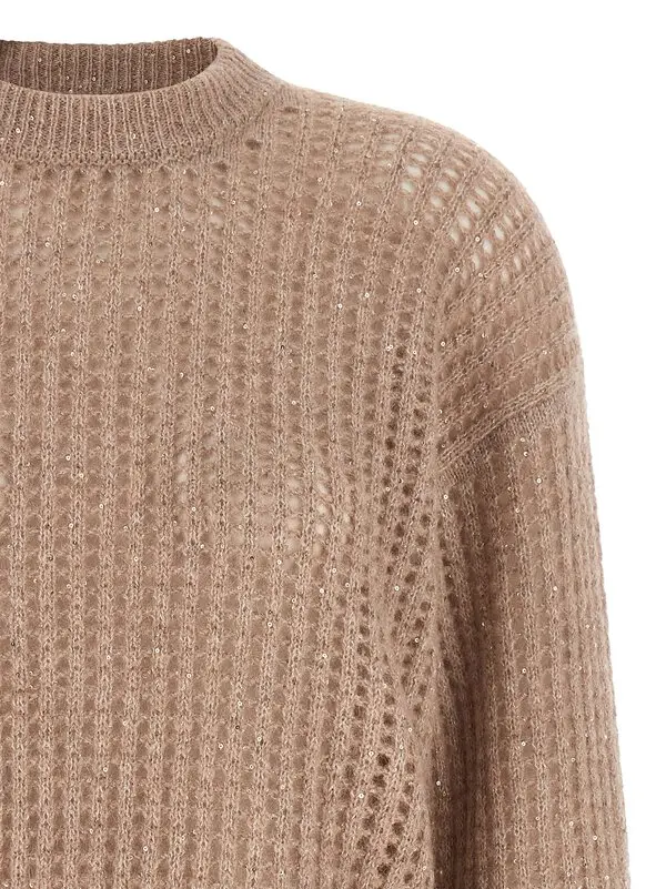 Peserico Micro Sequin Sweater - Cream
