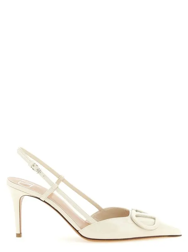 Valentino Garavani Vlogo Signature' Slingback - White