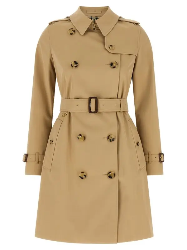 Burberry Kensington' Trench Coat - Cream