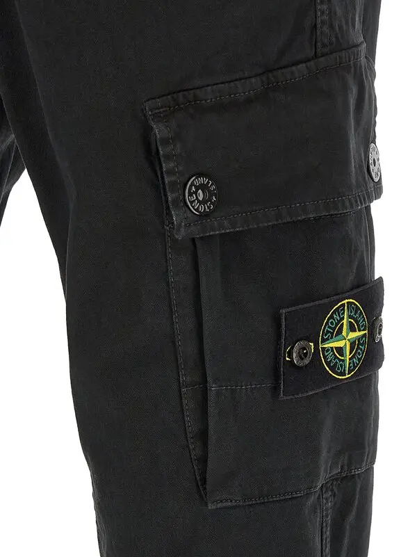 Stone Island 3100034' Cargo Pants With Logo Badge