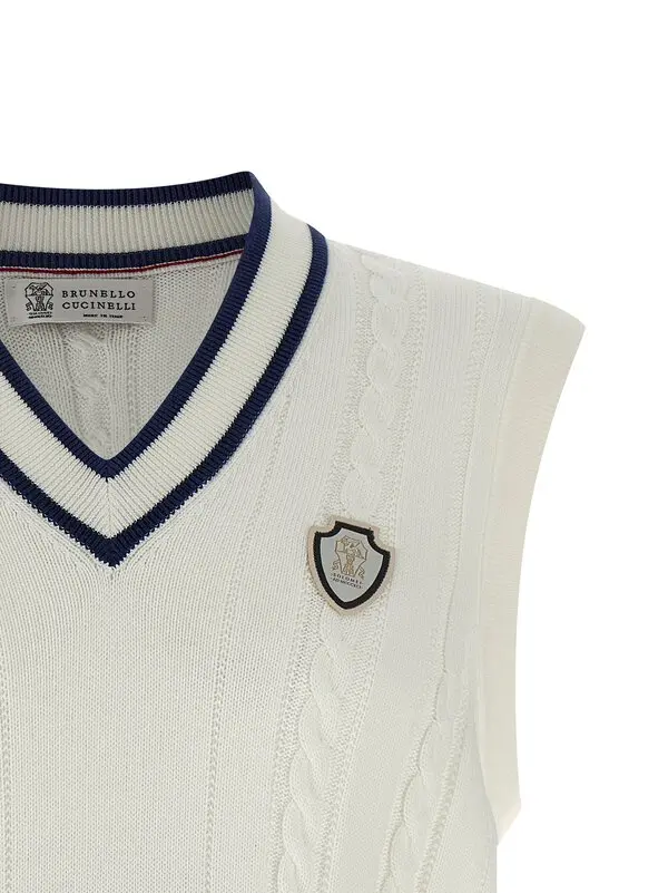 Brunello Cucinelli Cotton Braided Vest