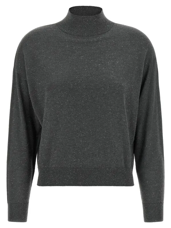 Peserico Lamé Thread Turtleneck Sweater