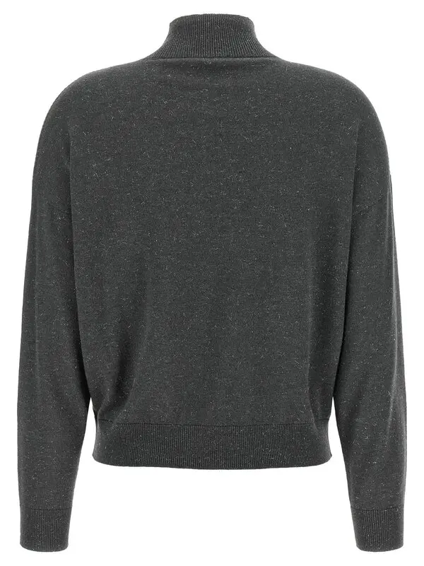 Peserico Lamé Thread Turtleneck Sweater