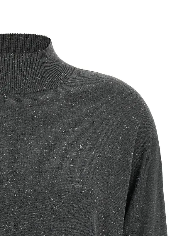 Peserico Lamé Thread Turtleneck Sweater