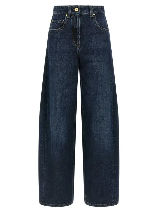 Brunello Cucinelli Wide Barrel Full Lenght' Jeans - Blue