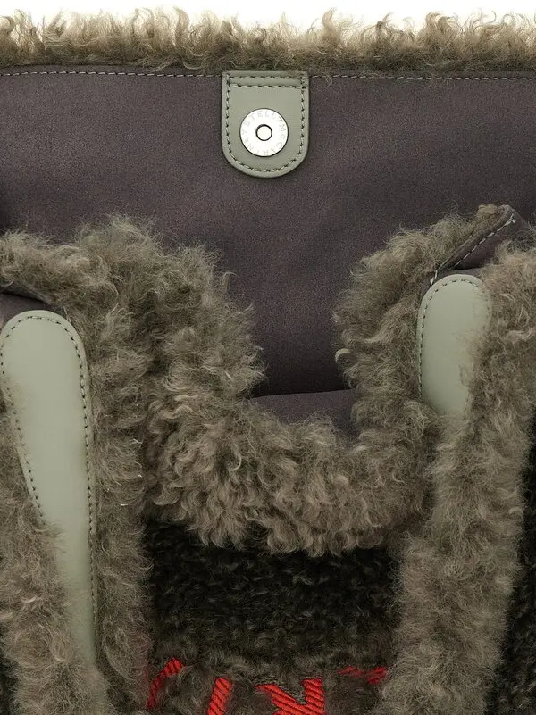Stella McCartney Shearling Logo Shopping Bag