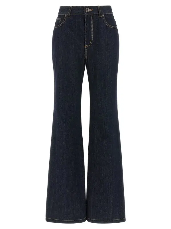 Alexander McQueen Straight Leg Jeans - Blue