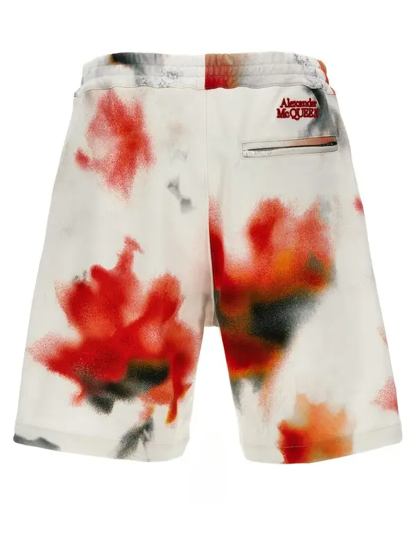 Alexander McQueen Obscured Flower' Bermuda Shorts