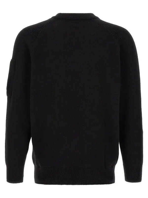 C.P. COMPANY Lambswool Grs' Sweater With Lens Detail