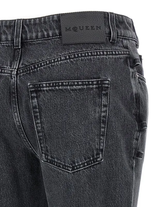 Alexander McQueen Jeans Asymmetric Closure