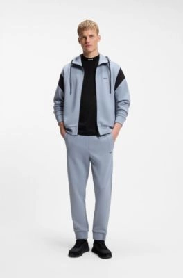 BOSS Relaxed-fit Mock-neck T-shirt In Stretch Cotton